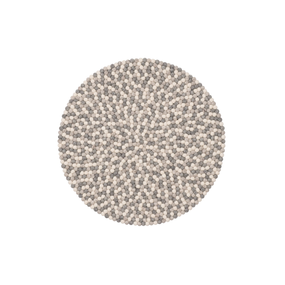 Filzkugelteppich rund multi von myfelt | connox.at